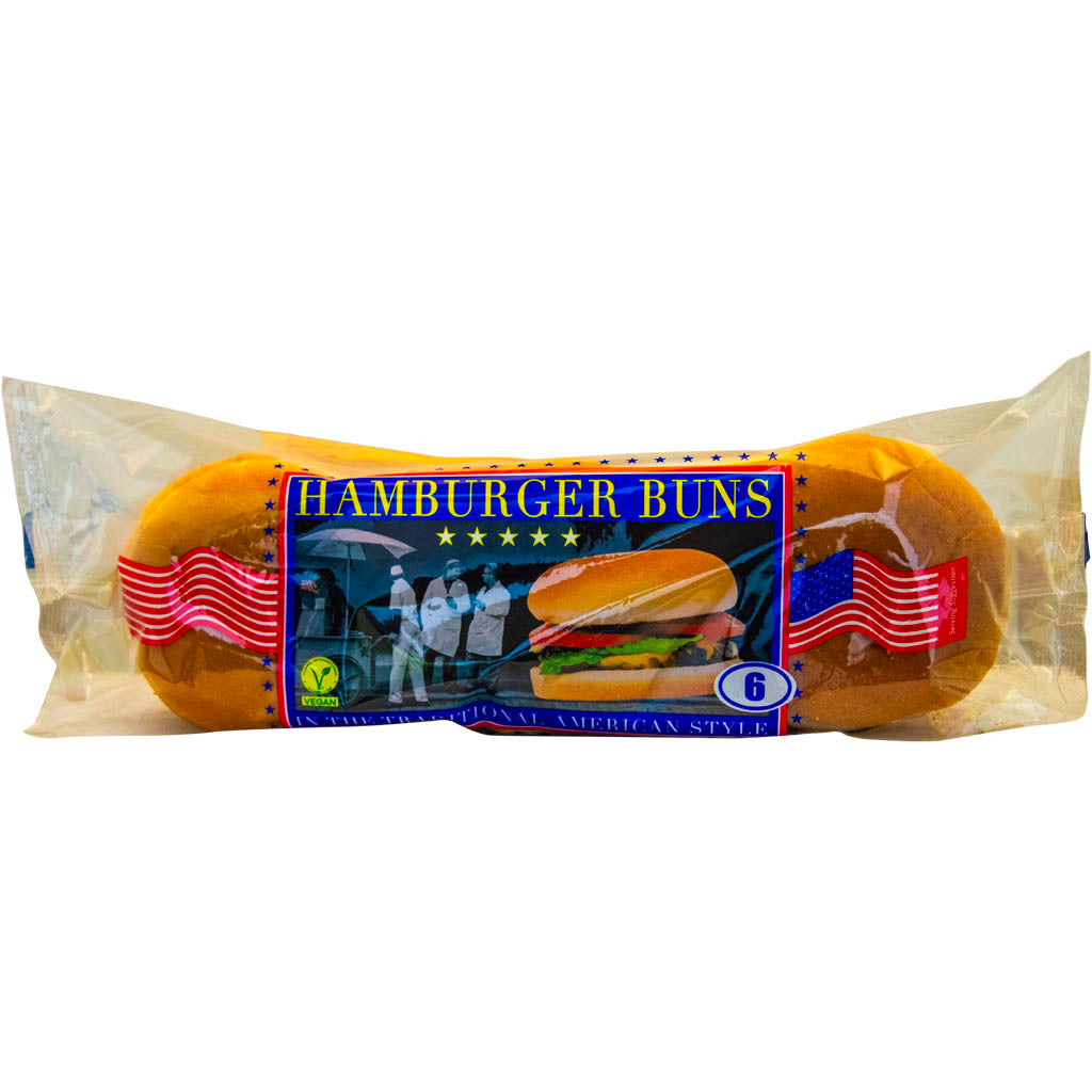 Burger Buns American Style 6 Roll Pack 300g – The Pantry Basket