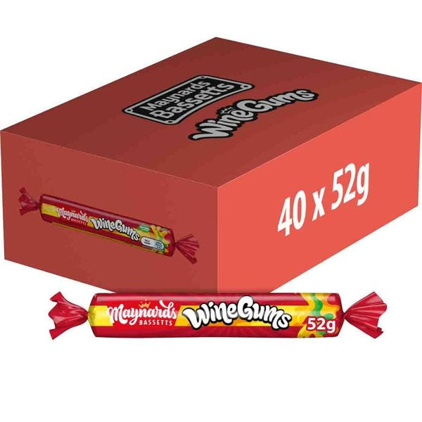 Maynards Wine Gums Sweets Roll 52g (Pack of 40) – The Pantry Basket