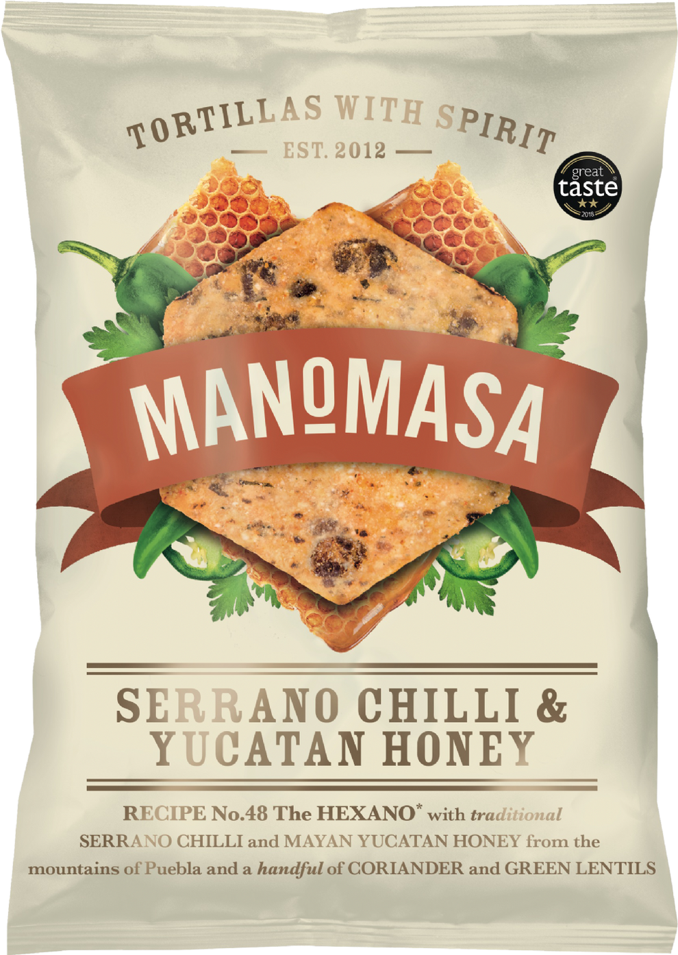 Manomasa Serrano Chilli & Yucatan Honey Tortilla Chips 140g – The ...
