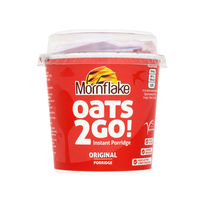 Mornflake Oats2Go Original Instant Porridge Pot 53g – The Pantry Basket